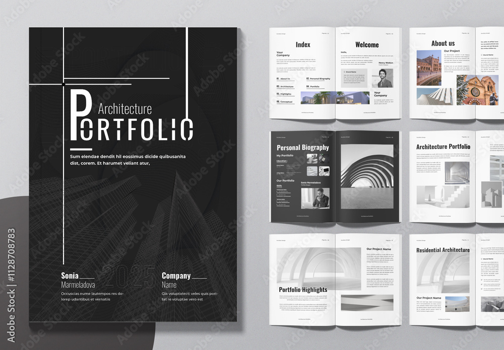 Clean Architecture Portfolio Template Stock Template | Adobe Stock