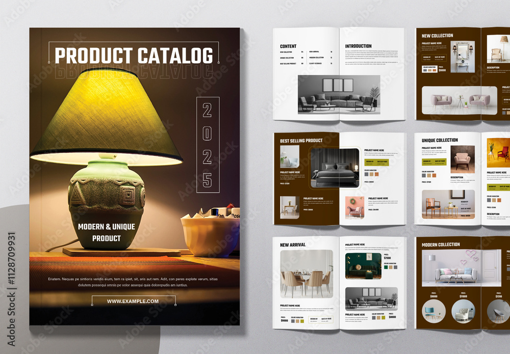 Product Catalog Design Layout Stock Template | Adobe Stock