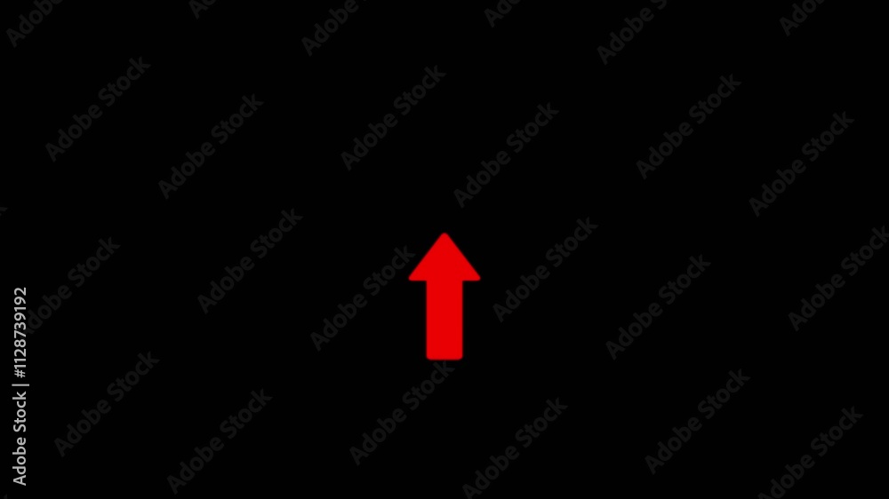 Swipe up down animation. 3D silhouette up down arrows animation on the ...