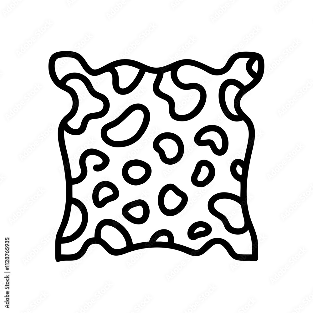 leopard print icon, national retro day line art, retro icon - simple ...