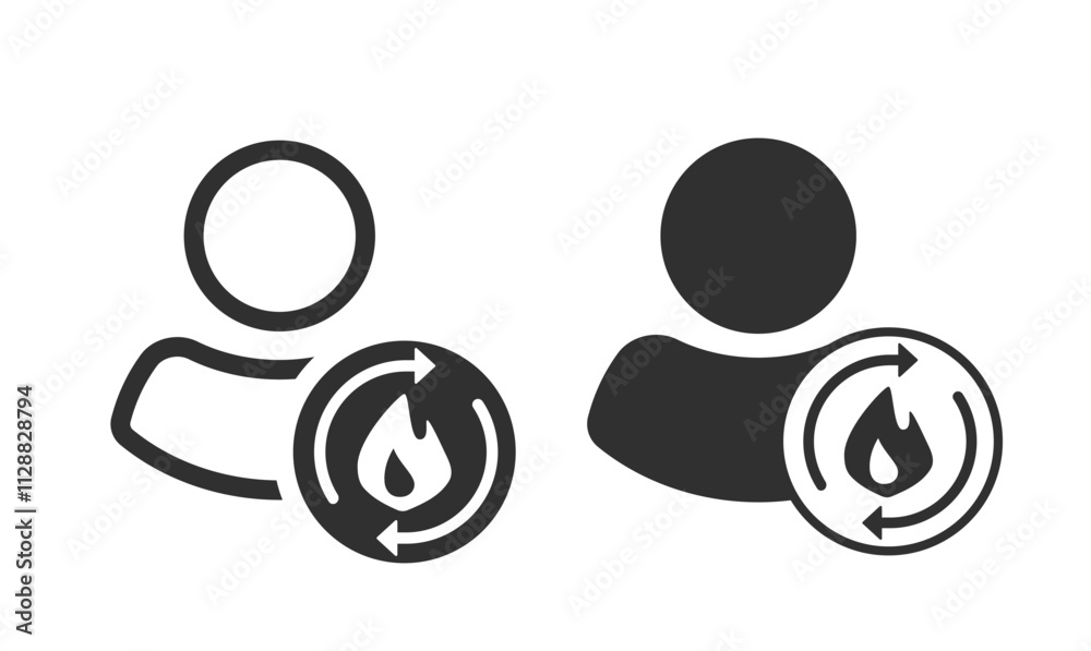 Metabolic human system icon simple vector graphic illustration set line ...
