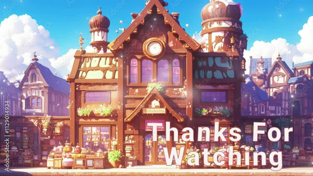 Step into a dreamlike bakery nestled in a charming town. thanks for ...