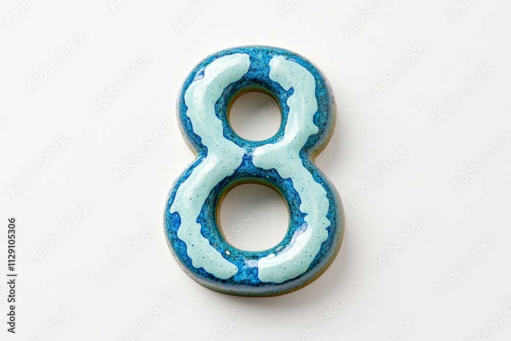 A bold, clean depiction of the number 8 in a sleek sans-serif font ...