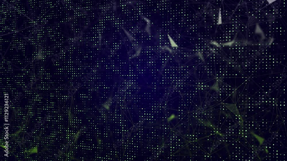 3D Plexus lines with triangular shapes network technology background with connected dots lines ...