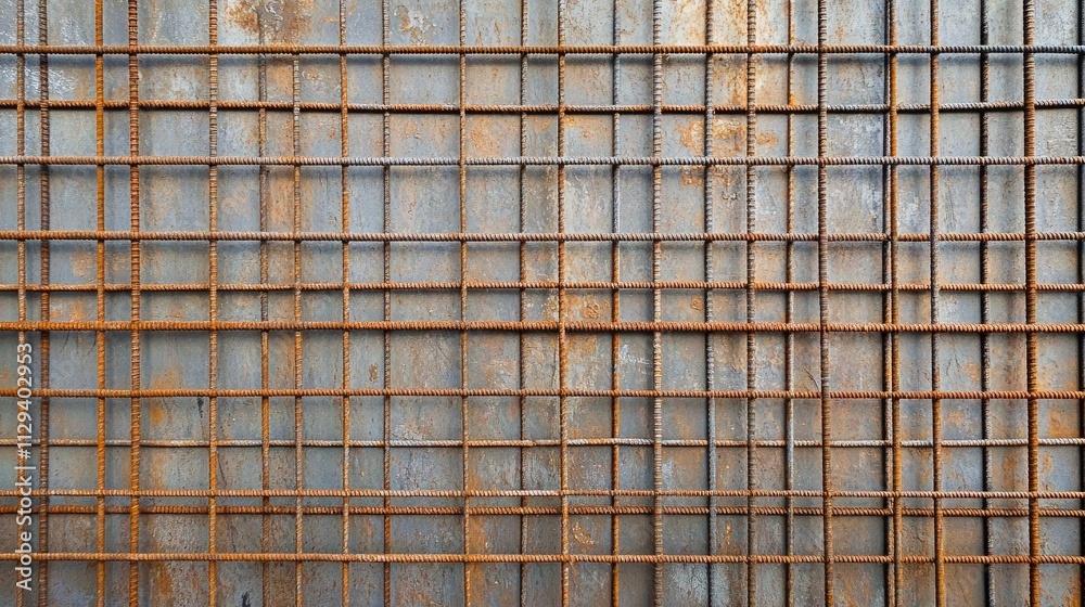Rusty steel rebar texture used in construction showcasing reinforcement ...