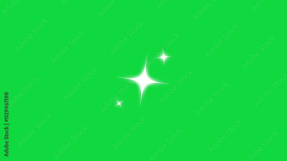 Star twinkling, Sparkle Star glowing animation, blinking light effect ...