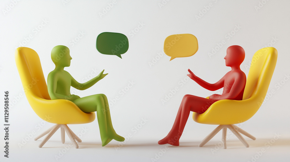 Communication Dialogue Meeting Discussion Conversation Two People ...