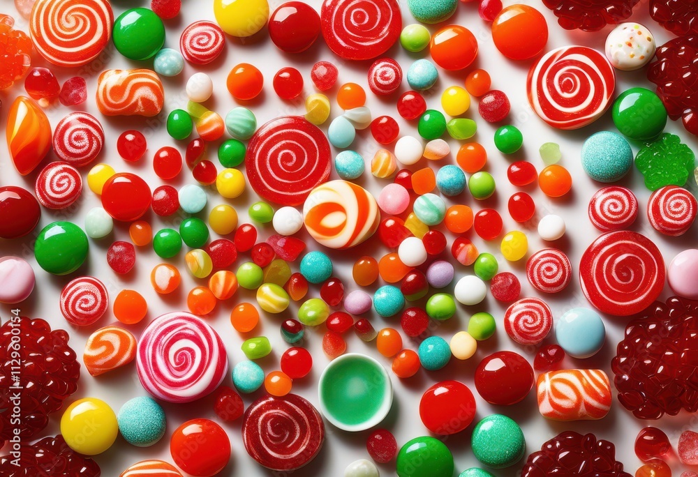 colorful display assorted candies showcasing vibrant palette ...