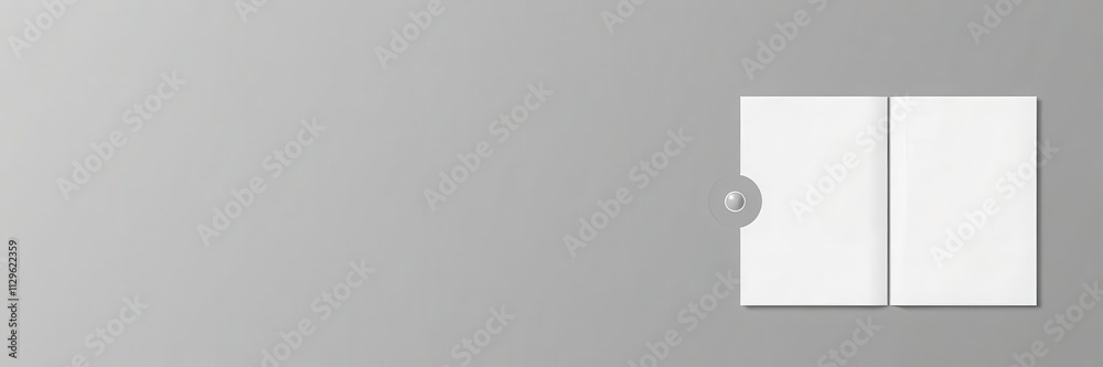 Folder die cut mock up template vector with realistic details for ...