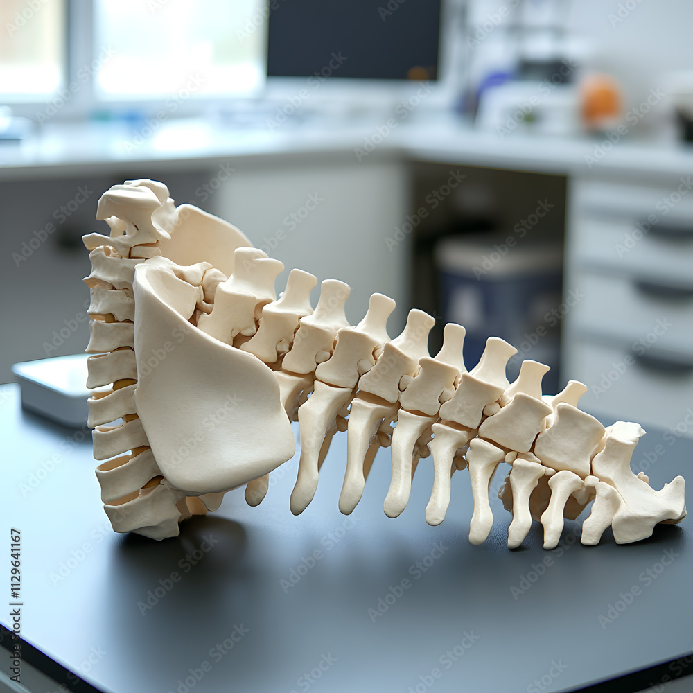 Human Spine Model Anatomy Thoracic Vertebrae Lumbar Vertebrae Cervical ...