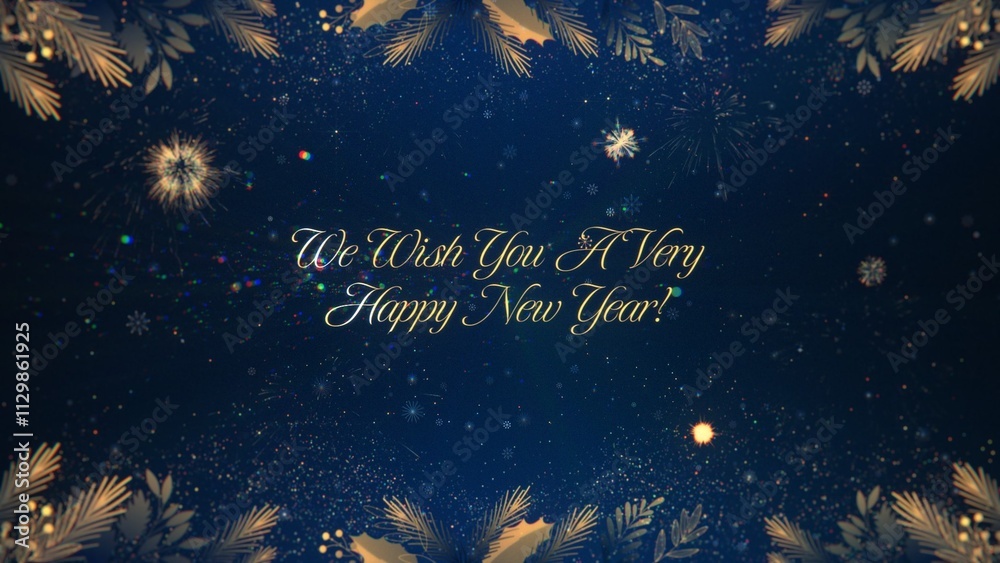 New Year Wishes Stock Template | Adobe Stock