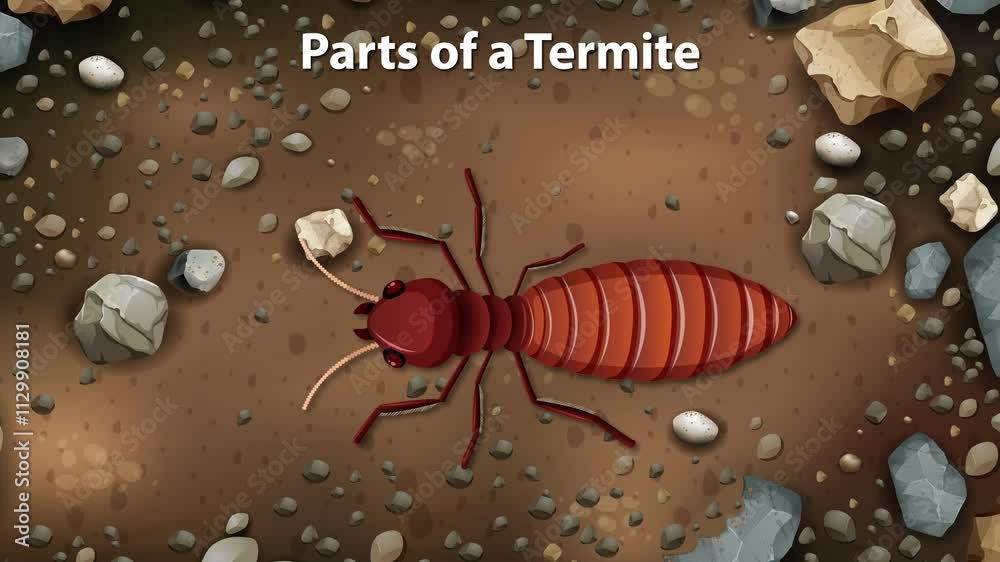 Anatomy of a Termite Explained Stock ビデオ | Adobe Stock