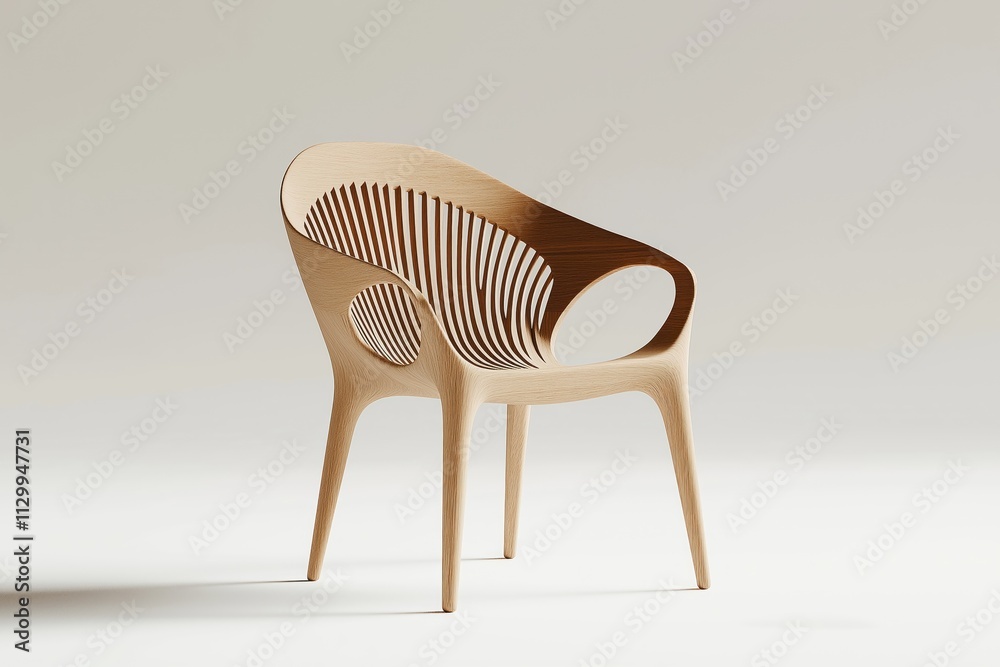 Modern wooden chair design. Furniture designer creates unique chair ...
