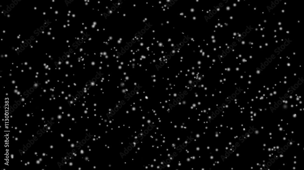 Snowfall overlay across a green background, Gently falling snow on ...