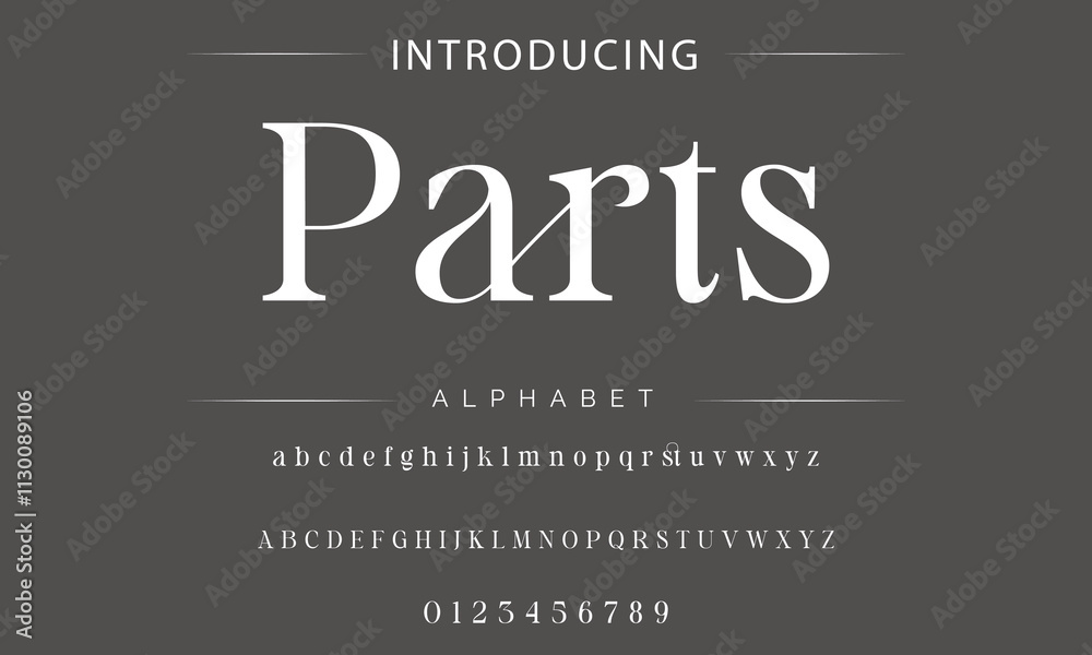 Sans serif font with vintage style typography. Alphabet vector font ...