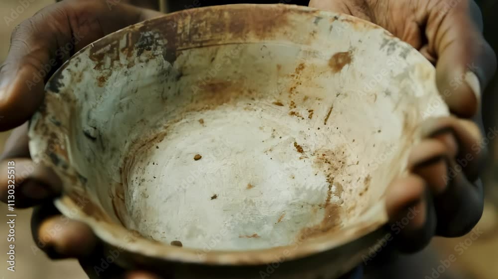 Wideo Stock: Poverty and hunger: a striking portrayal of a child ...