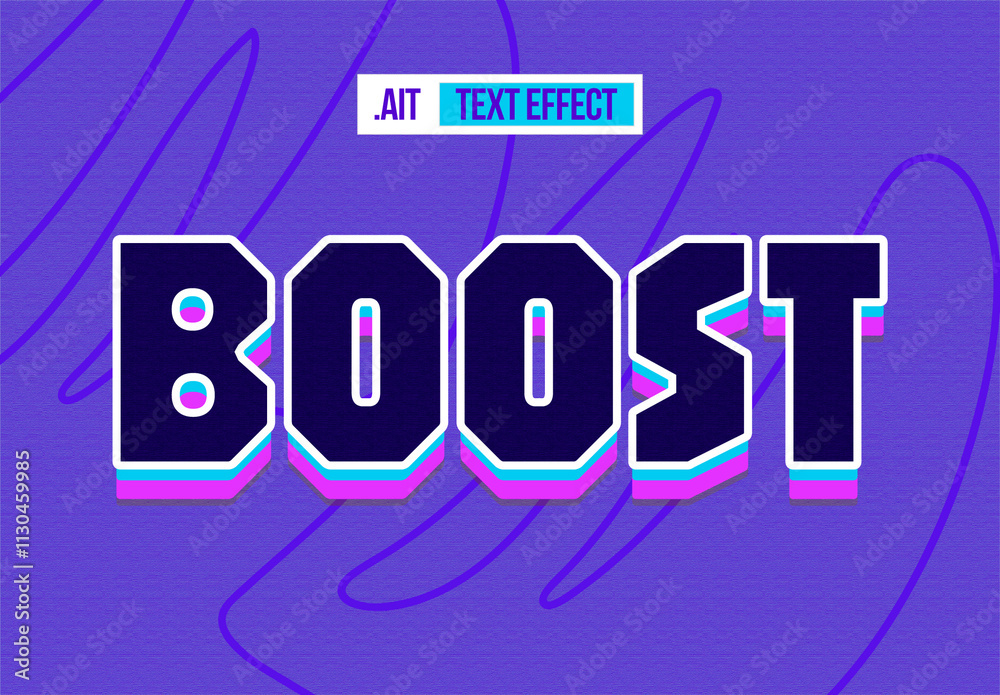 Boost Text Effect Design Template Stock Template | Adobe Stock
