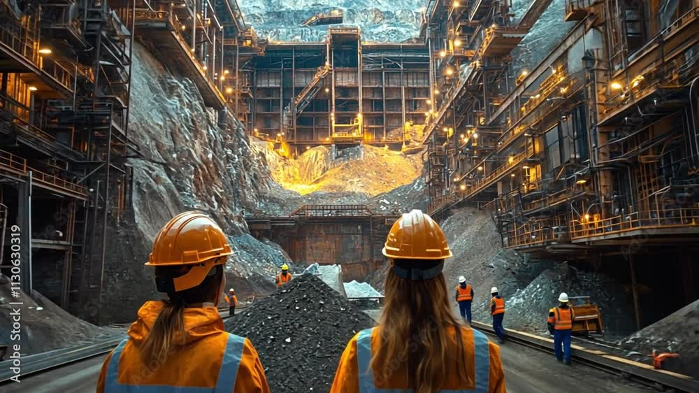 Mining Engineers Surveying the Massive Operation Stock Video | Adobe Stock