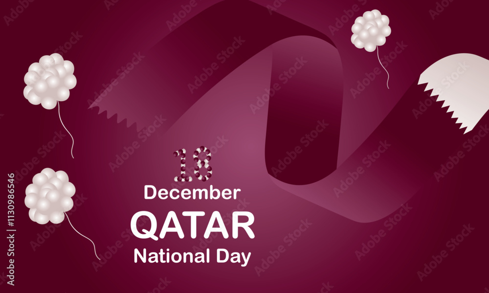 Gradient Qatar National Day, December 18th Celebration Background ...
