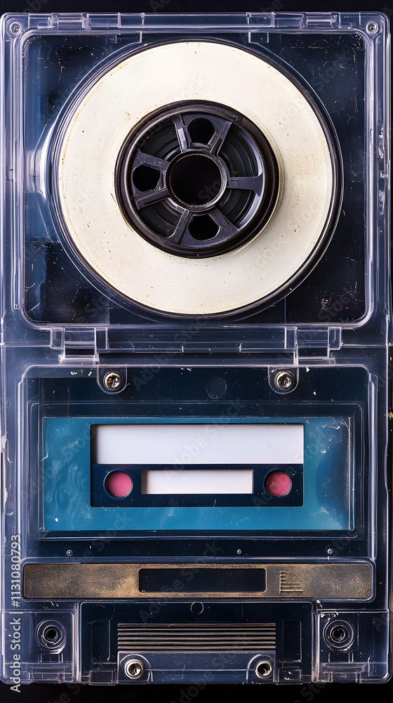 Vintage Transparent Cassette Tape, Relic of Analog Audio Stock ...