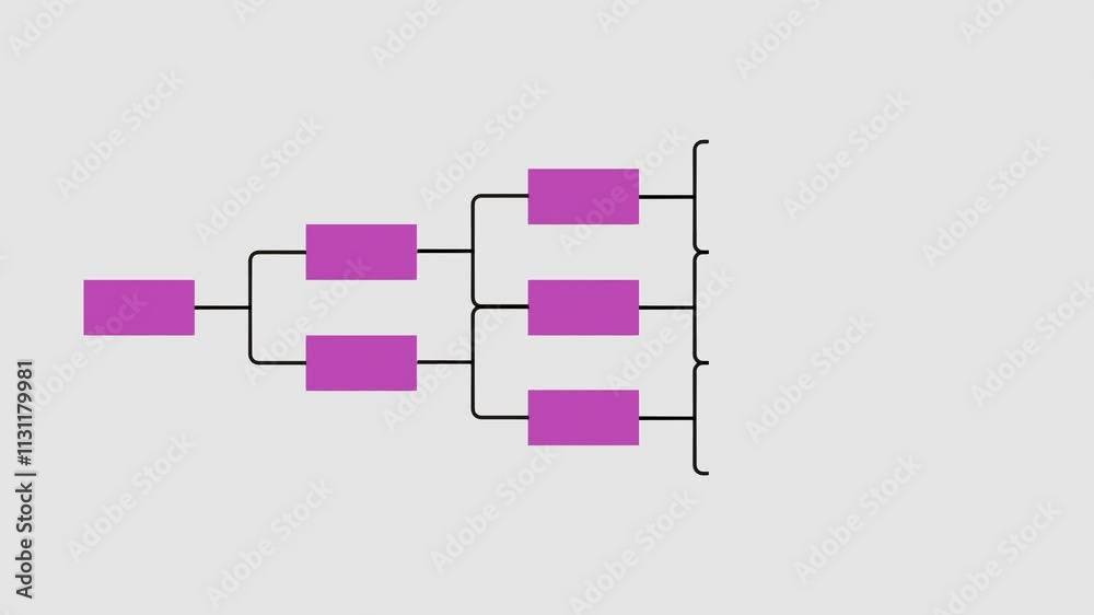 Flow chart, industrial process. Chart with elements, connected lines ...