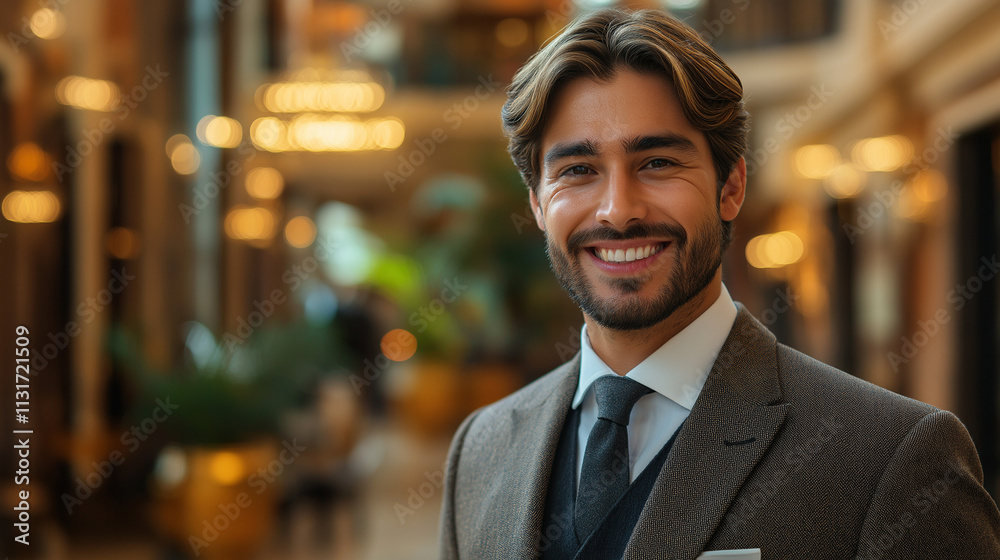 2m A hotel concierge welcoming guests, providing information about ...