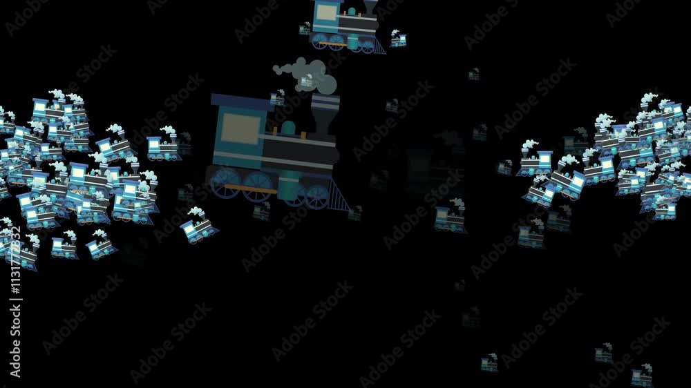 animated, emoji, train, locomotive, steamengine, railroad, tracks ...