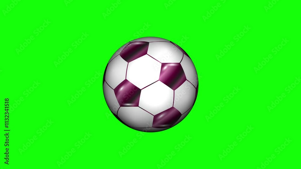 Soccer Ball Green Screen: A classic soccer ball with black and white ...