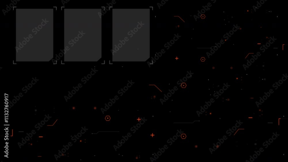 Universal Technology Line and frame Video overlay Futuristic HUD Head ...