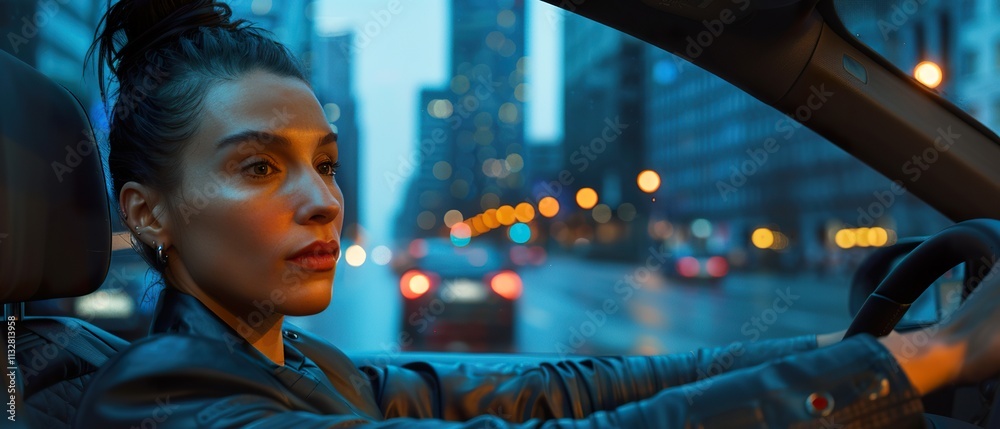 Confident Woman Driving a Luxury Car: A Powerful Image for Automotive ...