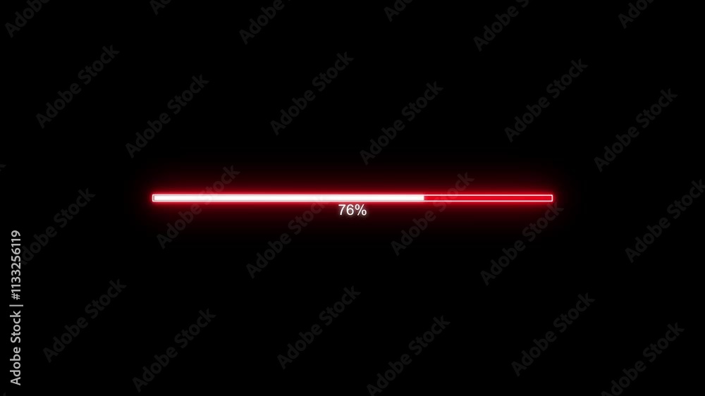 Neon Loading bar animation. vídeo do Stock | Adobe Stock