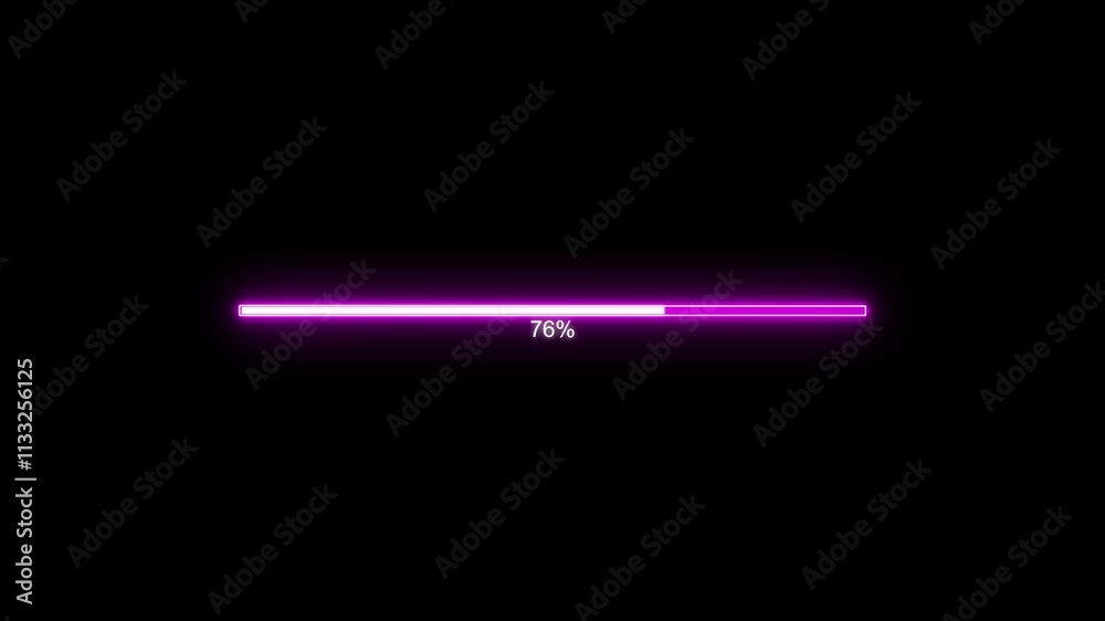 Neon Loading bar animation. Stock Video | Adobe Stock