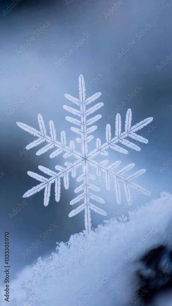 Snowflake close-up Stock Illustration | Adobe Stock
