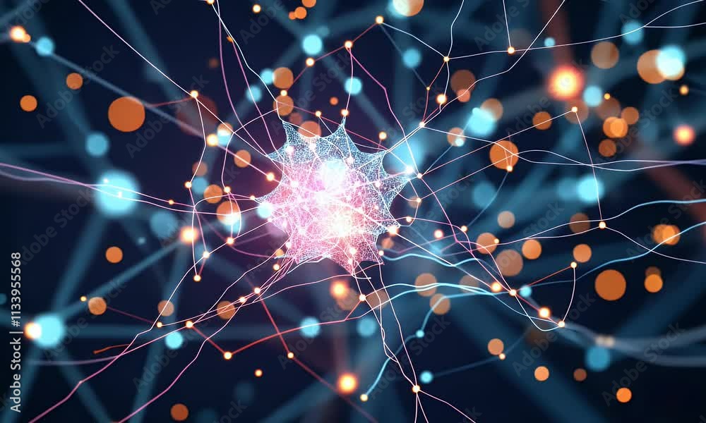 Abstract technology background of a quantum computing system with processor and electronic ...