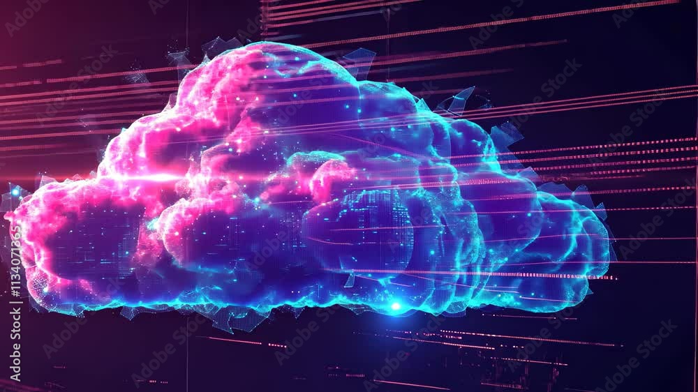 This computer-generated video depicts a realistic cloud formation ...