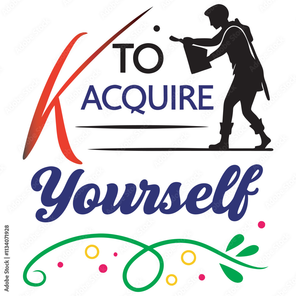 Sleek Font Art - "To Acquire Knowledge, Do It Yourself" Design, Art ...