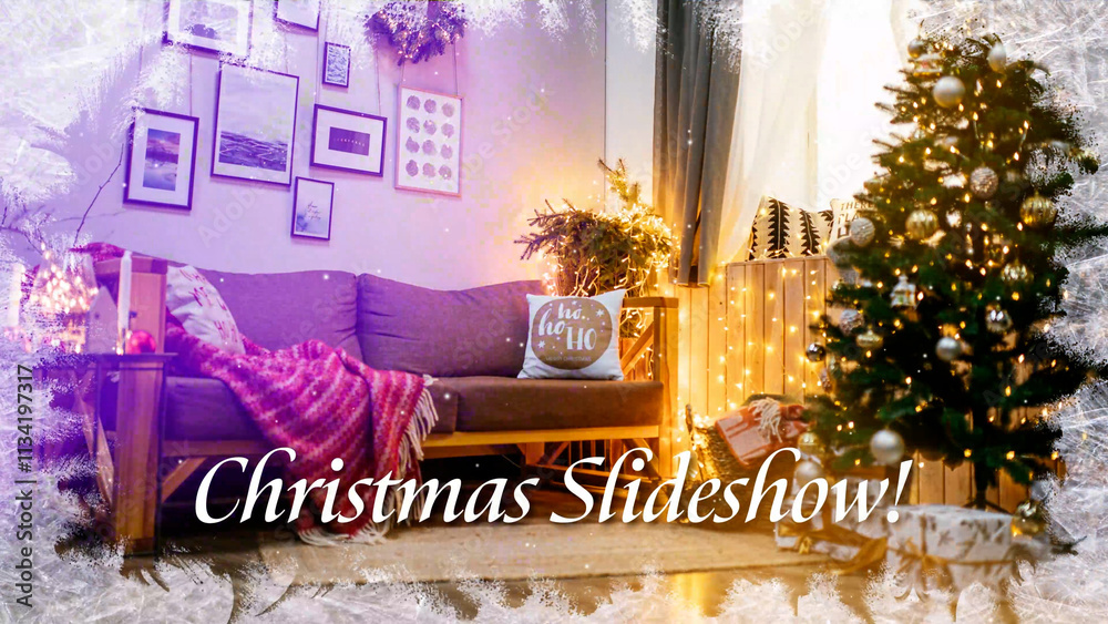Christmas Slideshow contains 16 media placeholders and 8 text ...