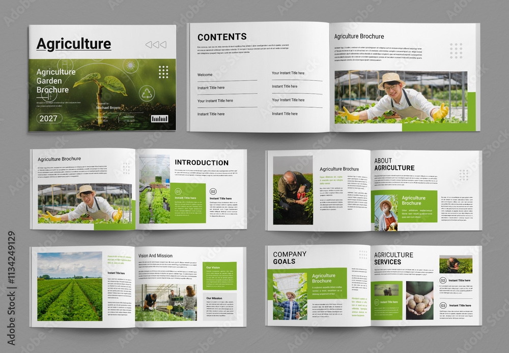Garden Farm Agriculture Project Proposal Design Template Stock Template ...