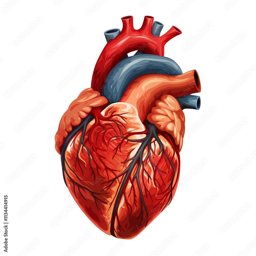 Photo & Art Print Human Heart Anatomy: A Detailed Illustration, Tohamina