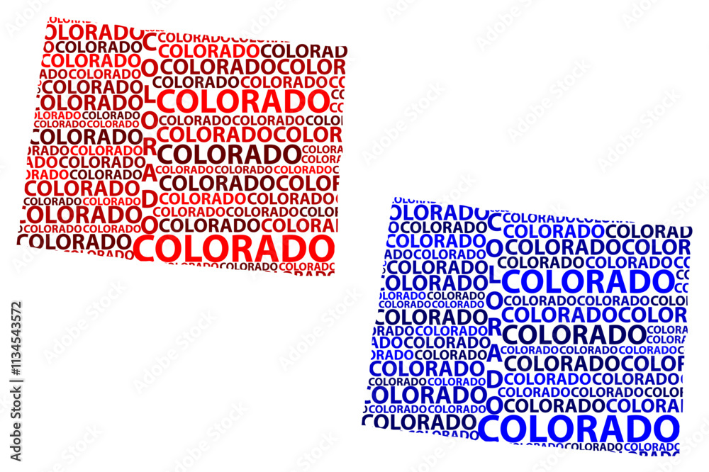 Sketch Colorado (United States of America, The Centennial State) letter ...