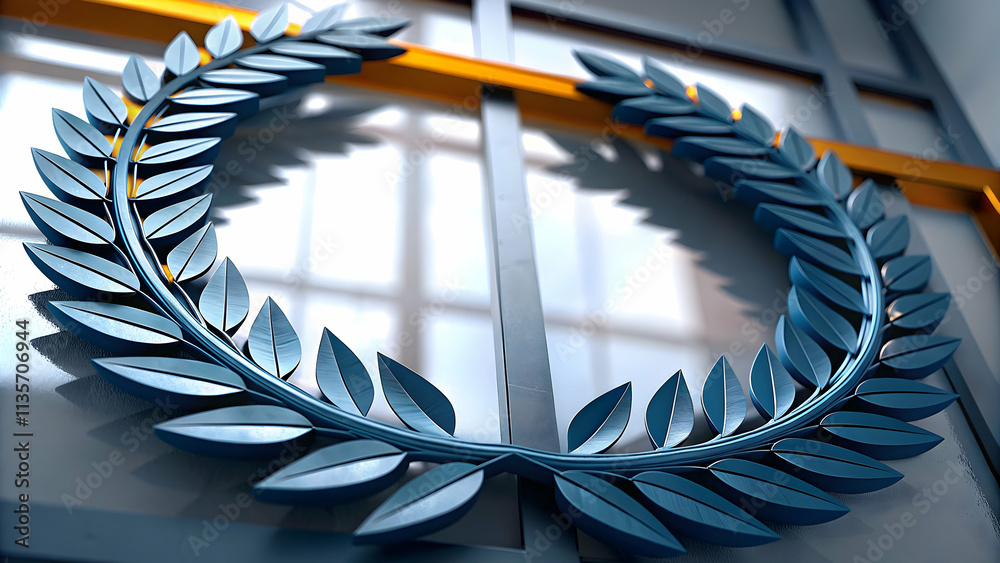 Classic Graduation Laurel Wreath Icon Symbolizing Victory and Academic ...