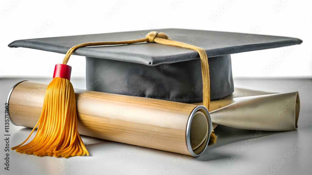 Classic Graduation Scroll Vector Design for Academic Credentials in ...