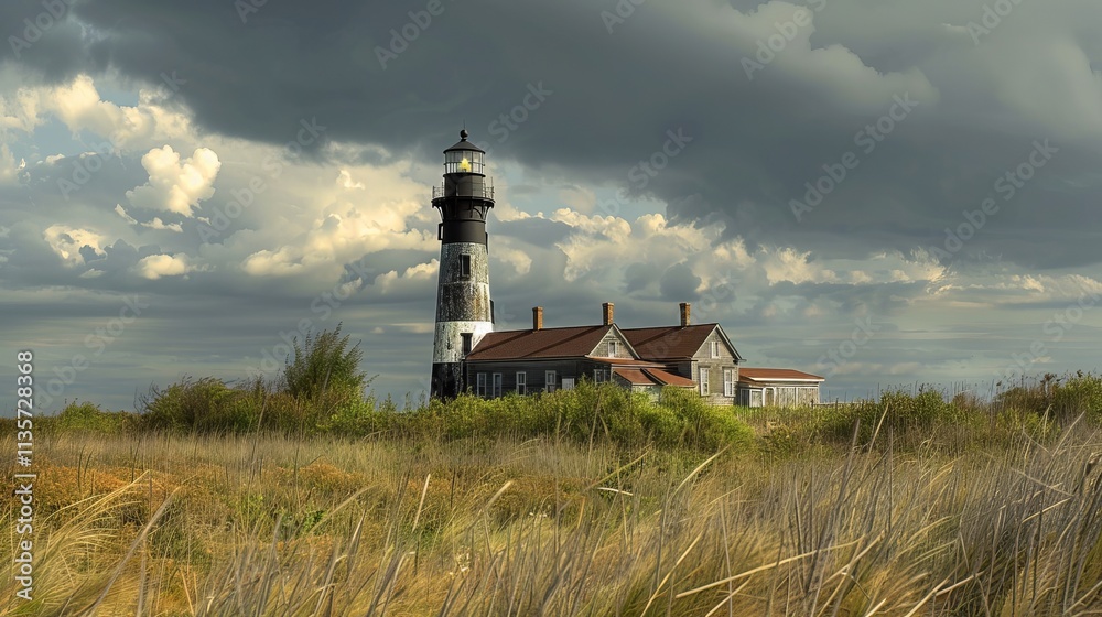 Fire Island Lighthouse, Sunset View, Majestic Fire Island Lighthouse ...