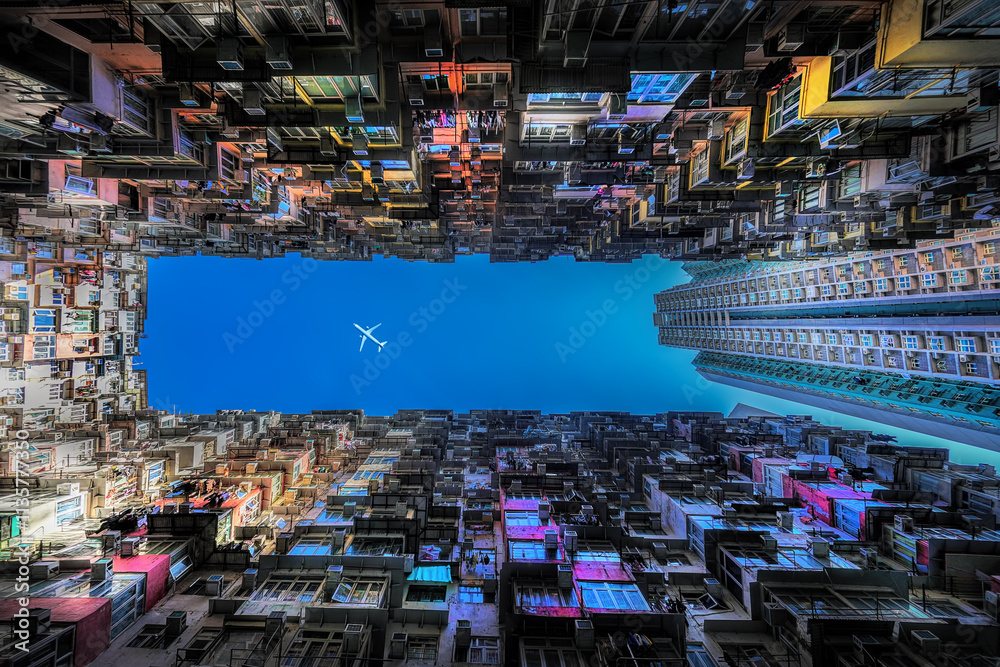 Hong Kong, China. Yick Cheong Building, also known as the Monster ...