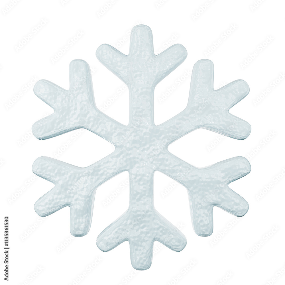 snowflake 3d illustration, snowflake 3d icon, snow icon, snow 3d icon ...