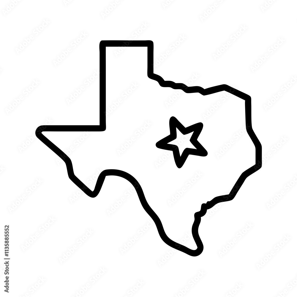 map of texas with star icon, juneteenth line art, juneteenth icon ...