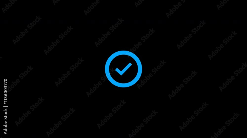 Animated Blue Verified Badge and Checkmark Symbols in Various Shapes ...