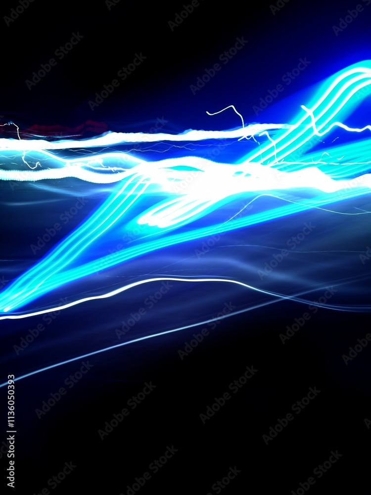 image describing energy flowing with high intensity.blue electrical ...