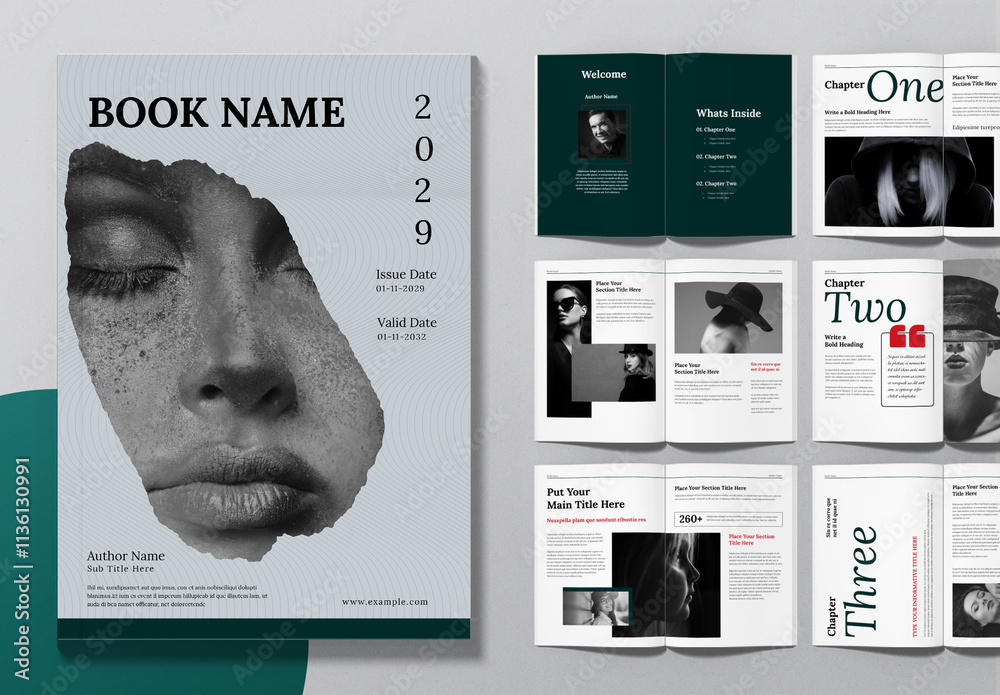 Minimal Book Layout Template Stock Template | Adobe Stock