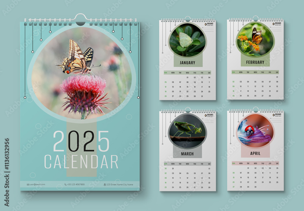 Nature Calendar Design Template Stock Template | Adobe Stock